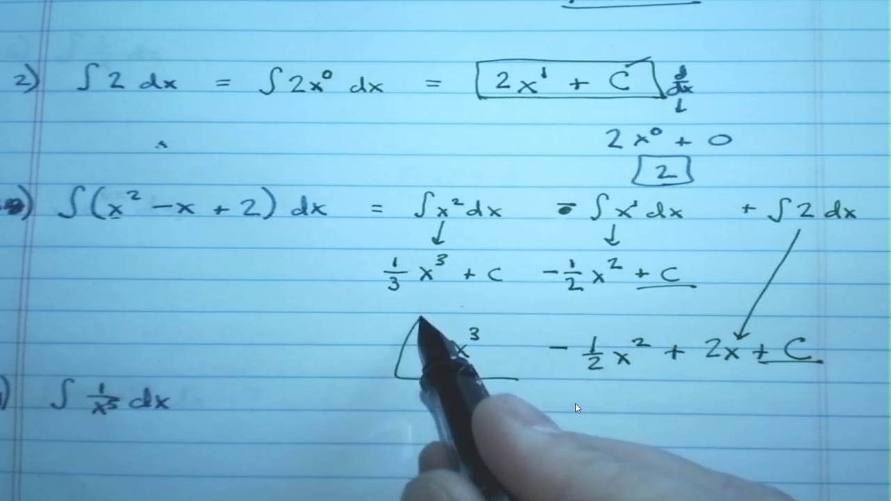 Basic Anti-Derivative examples - YouTube