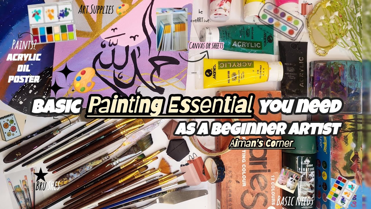 Things you need as a Beginner Artist 🎨🖌️/Painting Essentials - YouTube