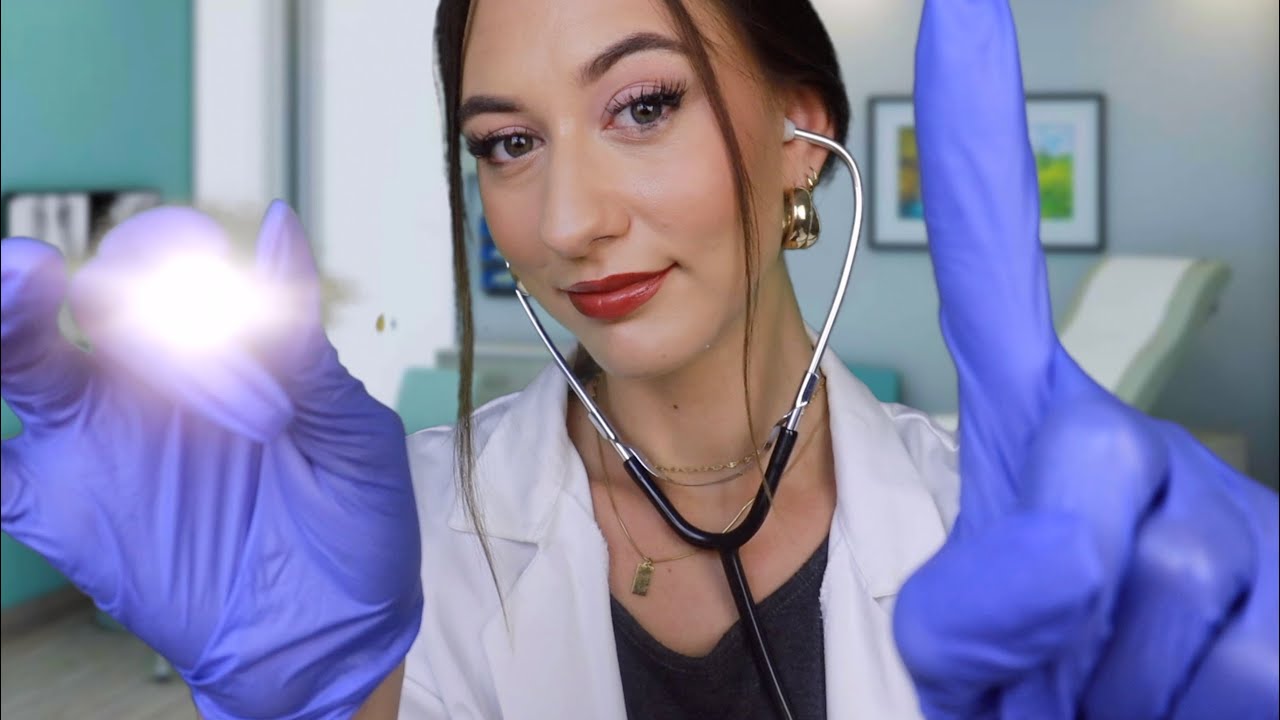 ASMR Detailed Medical Exam Roleplay ️ soft spoken eye exam, ear exam ...