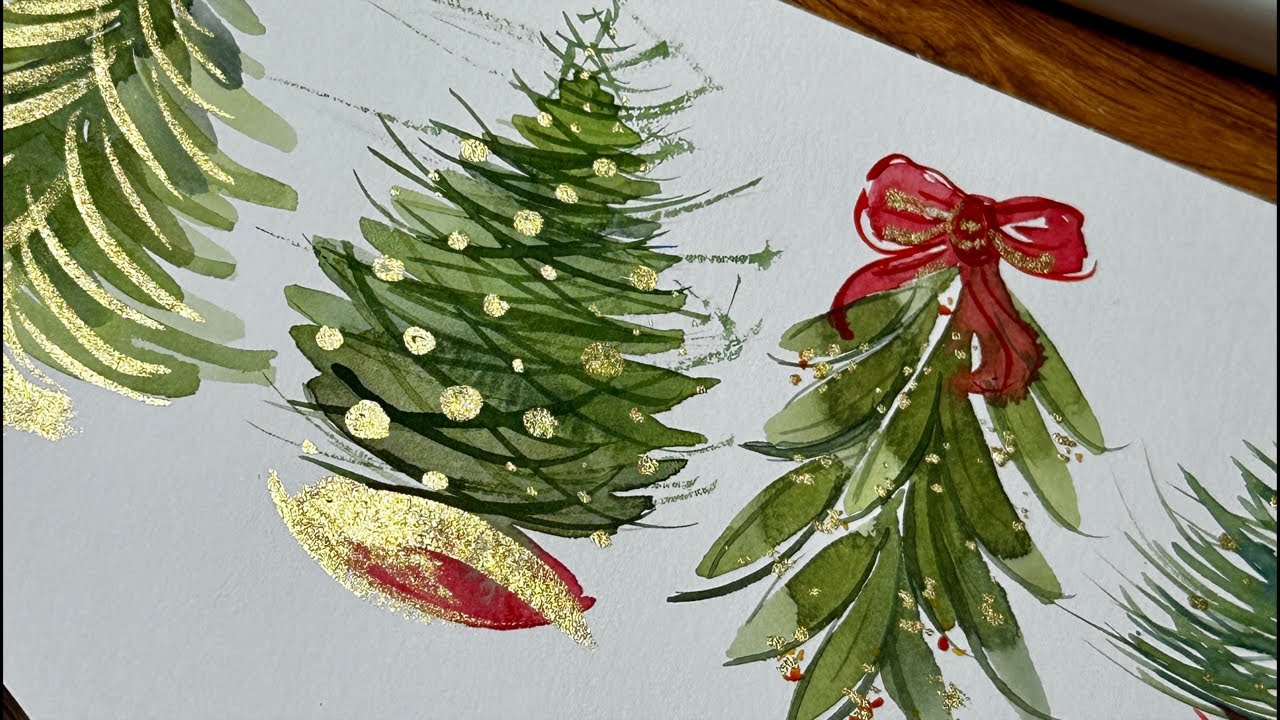 Let's paint Christmas cards - YouTube
