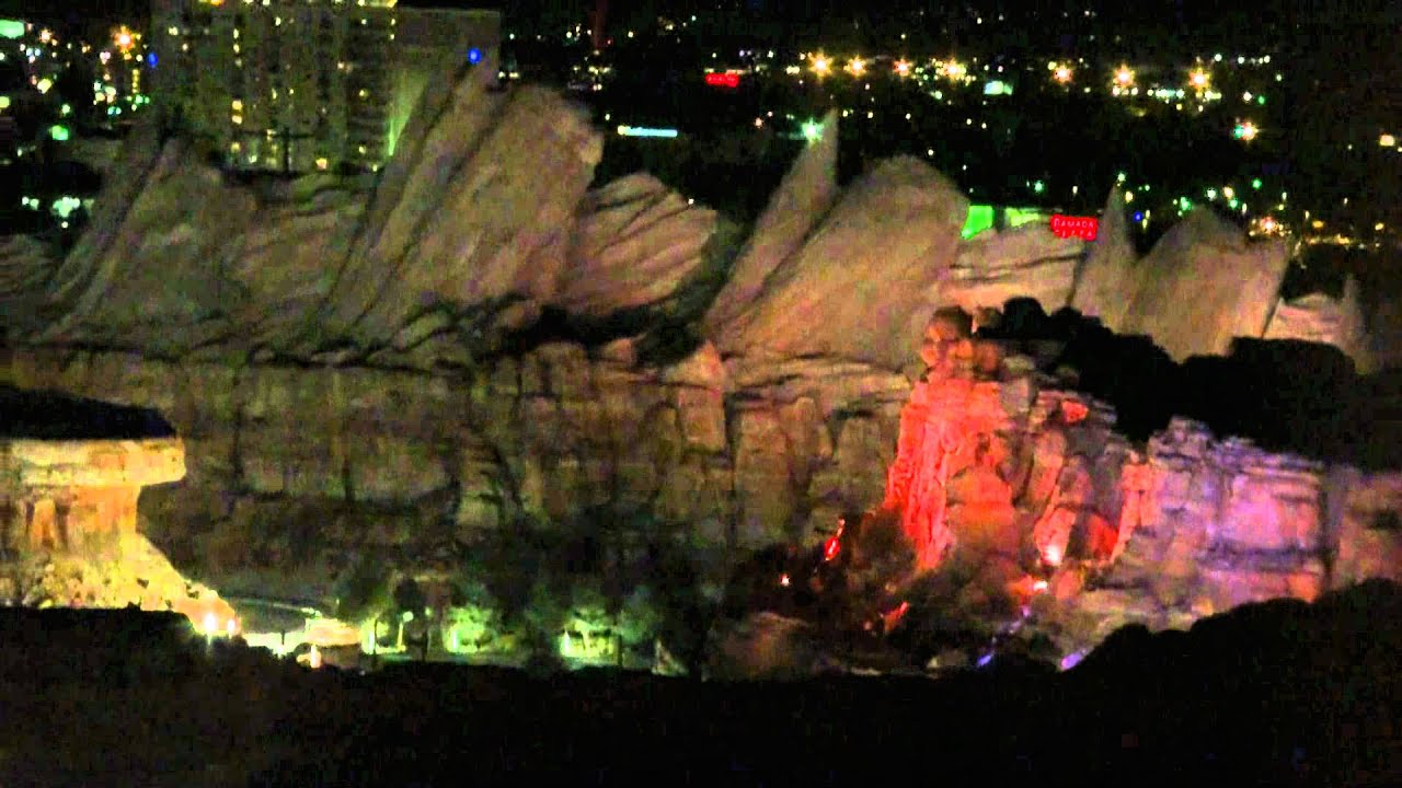 2012 DCA Mickey's Fun Wheel Night-Time Ride View of Cars Land, March ...