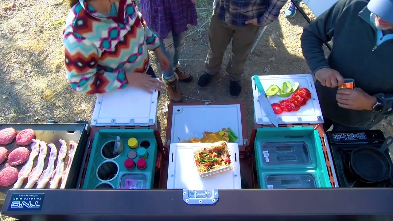 Using Your Tailgate N Go portable outdoor kitchen - YouTube
