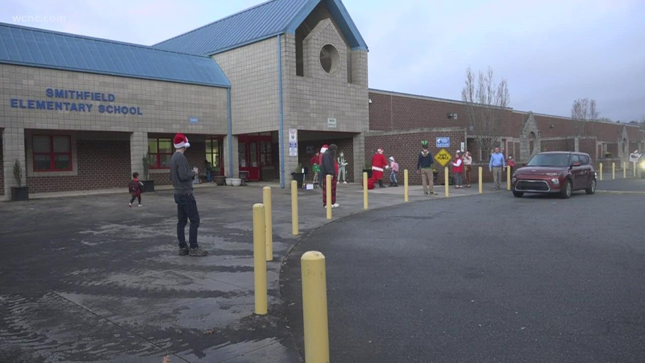 Smithfield Elementary dads bring holiday cheer before Christmas break ...