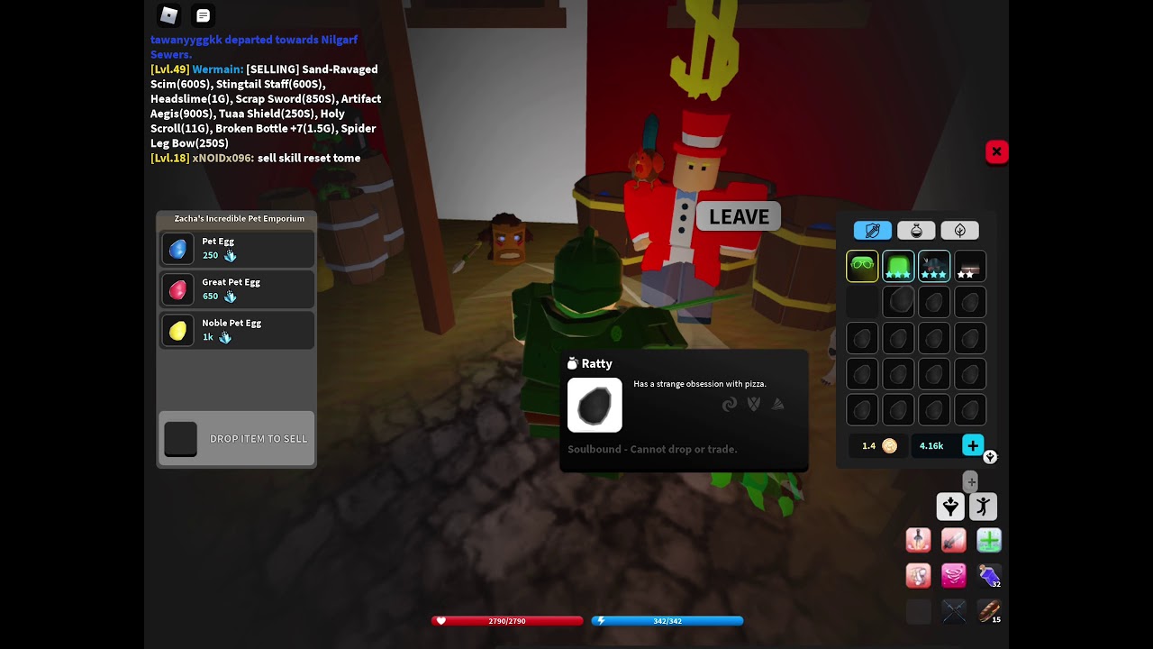 Roblox Vesteria Delete pet SELL NPC AND I GOT ALL LEGENDARY PET 🤠 - YouTube