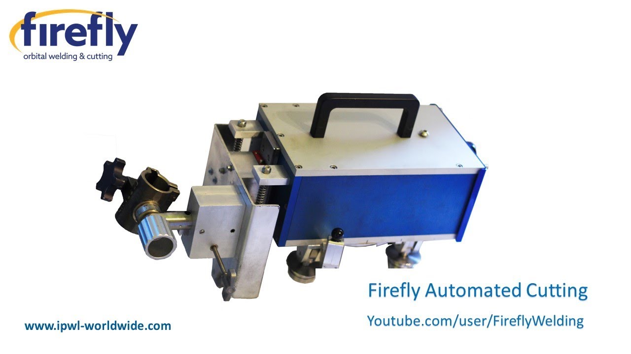 Firefly automated pipe cutting machine in action - YouTube