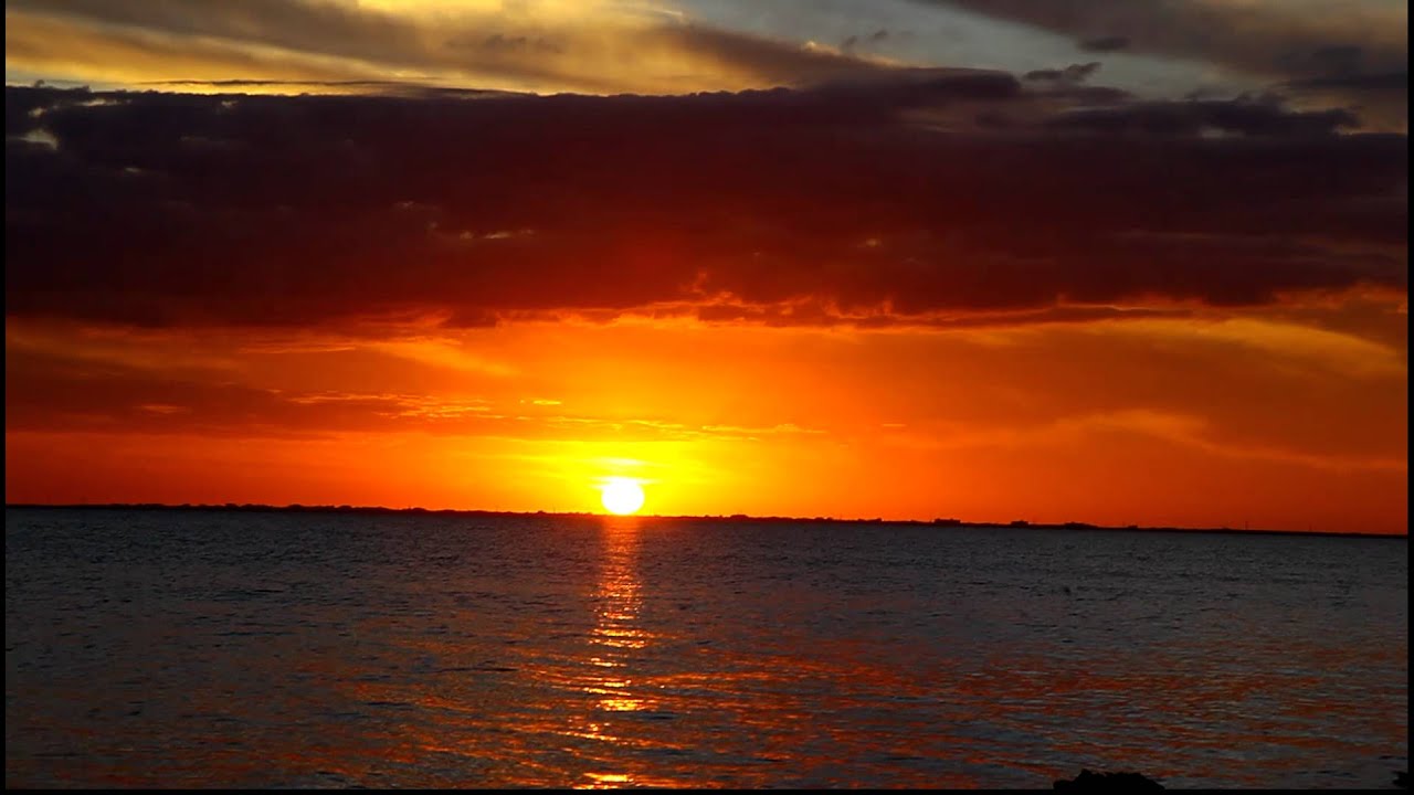 Sunset at W Courtney Campbell Causeway Tampa Fl - YouTube