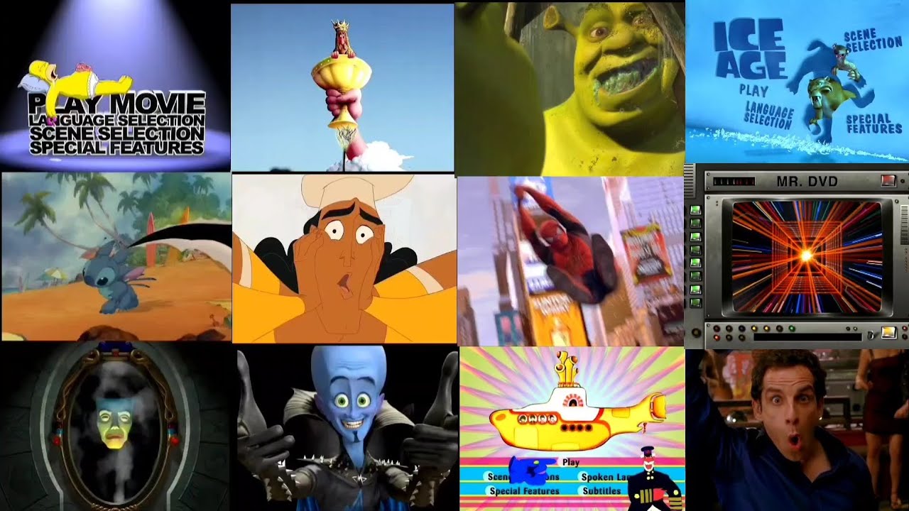 390 DVD Menu Play Movie Sequences 4:3 Display - YouTube
