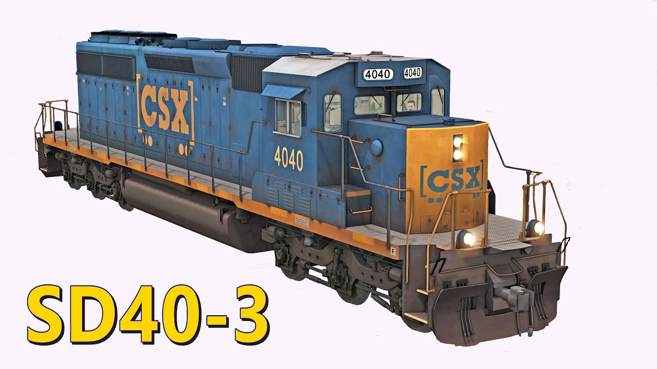 Modified Locomotive 💯 | CSX SD40-3 - YouTube