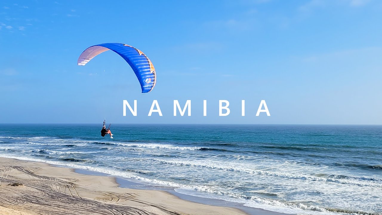 Paragliding in Namibia - Soaring in the Dunes - Drone Views in 4k - YouTube