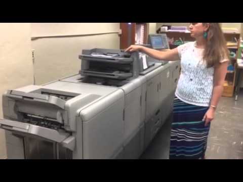 Ricoh Pro 8120 with Booklet Finisher & Trimmer - YouTube