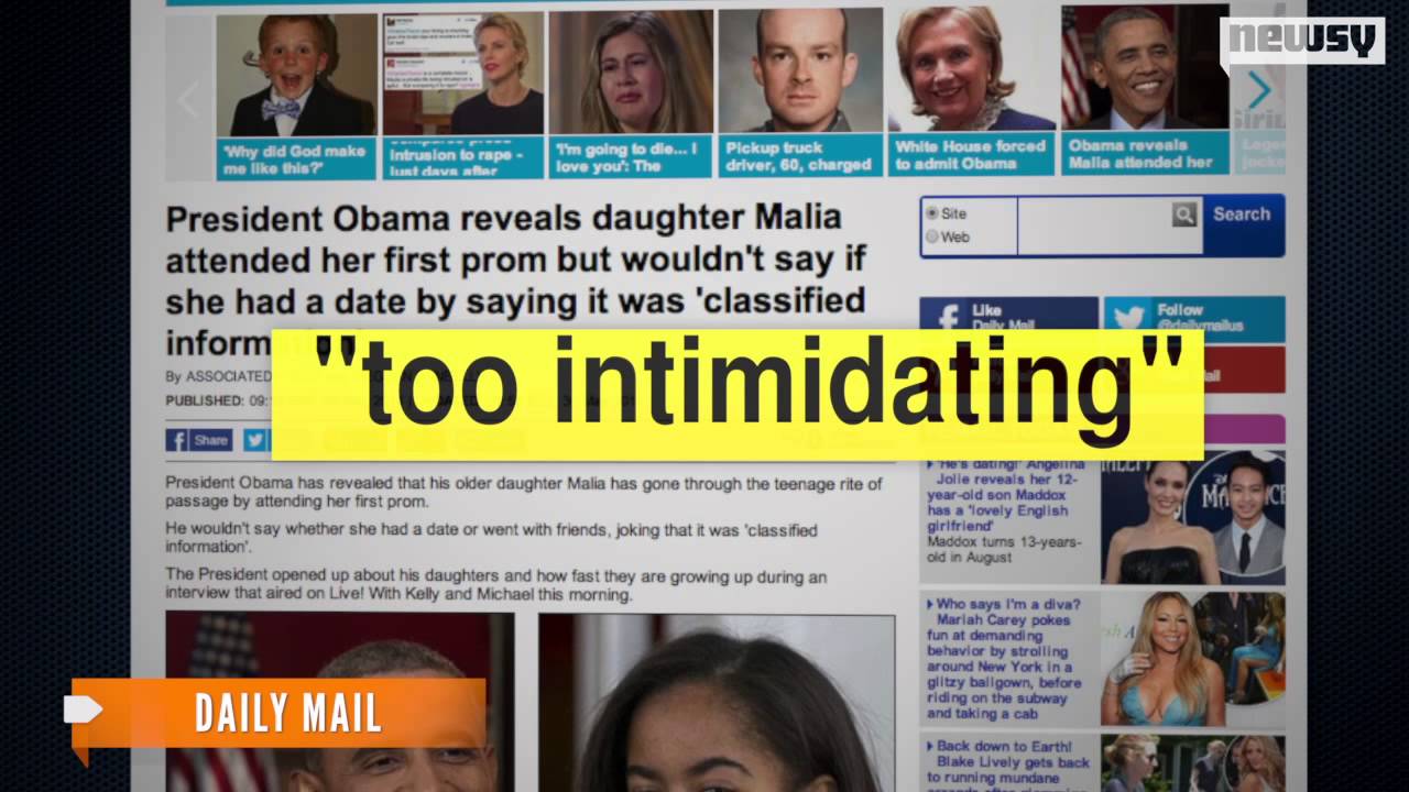 President Obama Reveals Daughter Malia Attended First Prom - YouTube