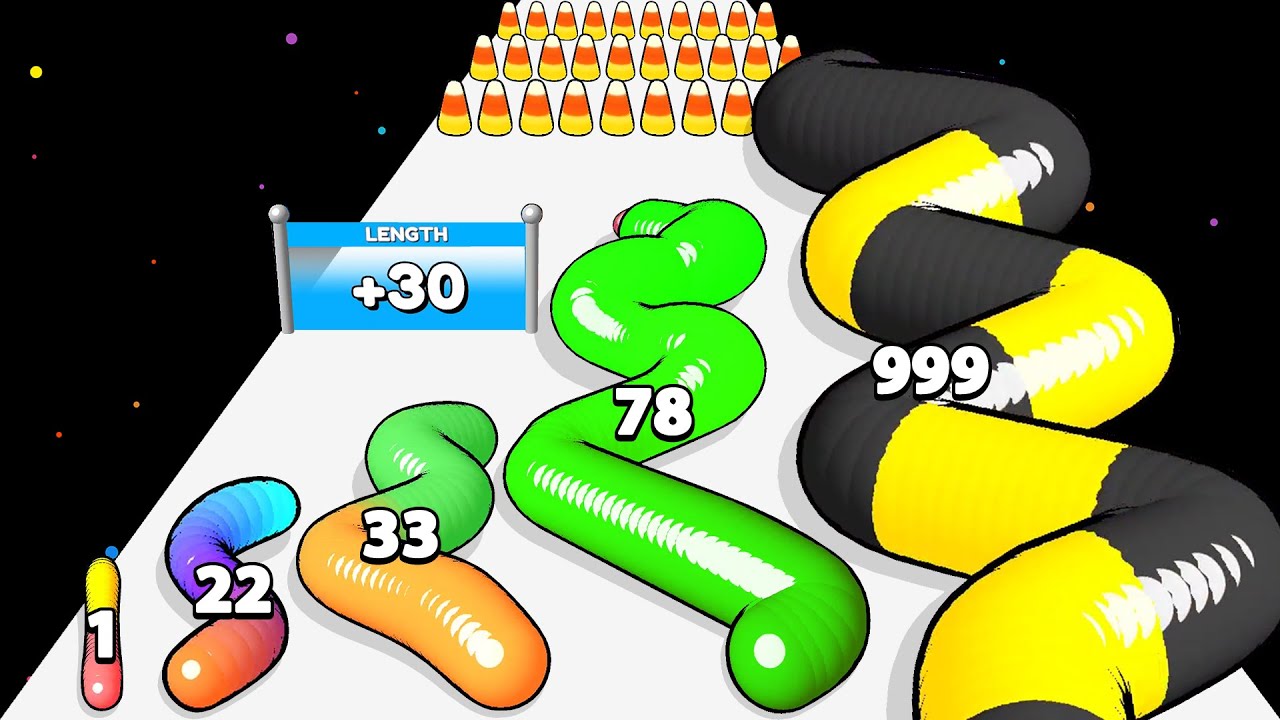 GUMMY WORM GO! - Level Up Worm Run 3D (ASMR Gameplay) Part 2 - YouTube