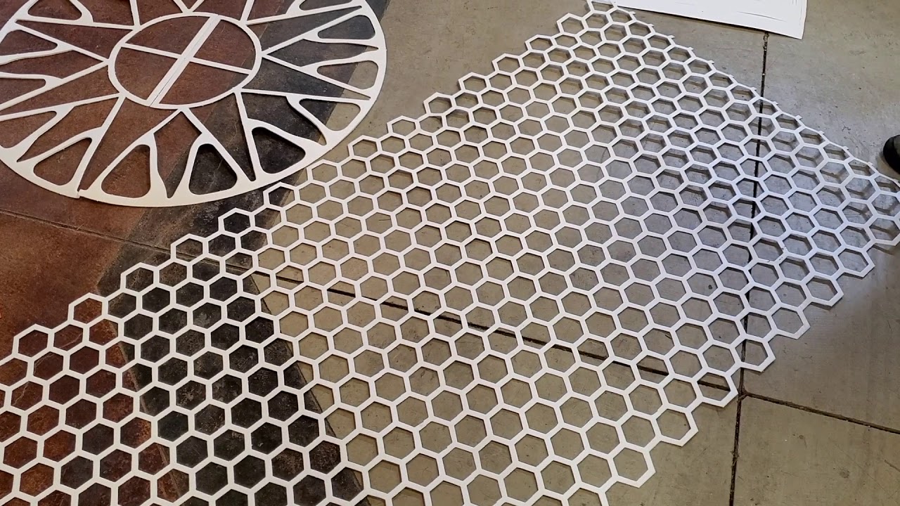 Concrete Plastic Coated Paper stencil patterns and design accents - YouTube