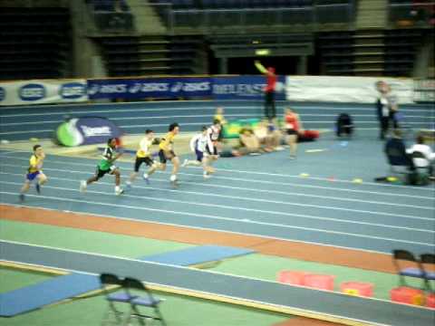 Indoor Athletics Jordan Hylton 60m Final... Kicks Ass!!