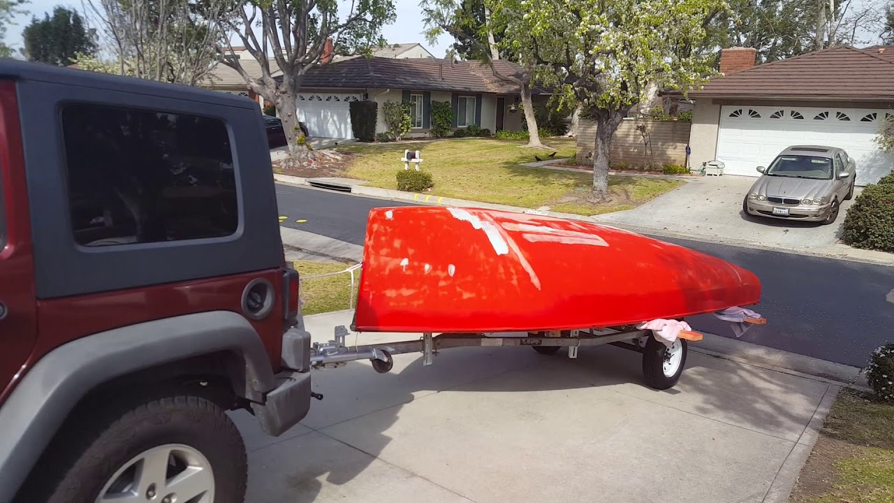 Fairing the hull on my thistle sailboat - YouTube