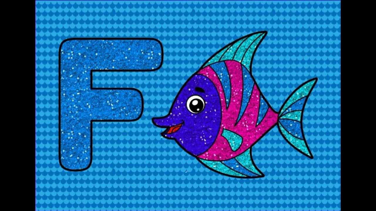 F FOR FISH/ABCD/coloring/education/nursery rhymes/alphabets ...