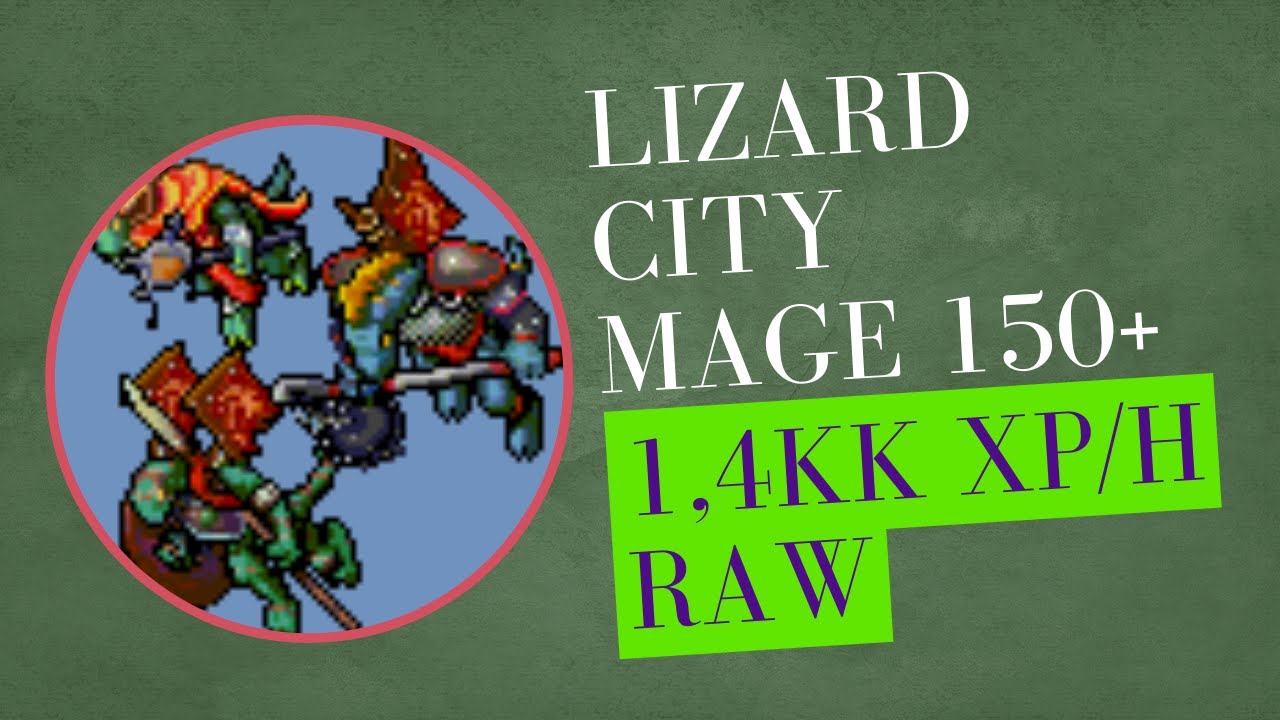 Lizard City Mage 150+ - Melhores lugares de hunt tibia - YouTube