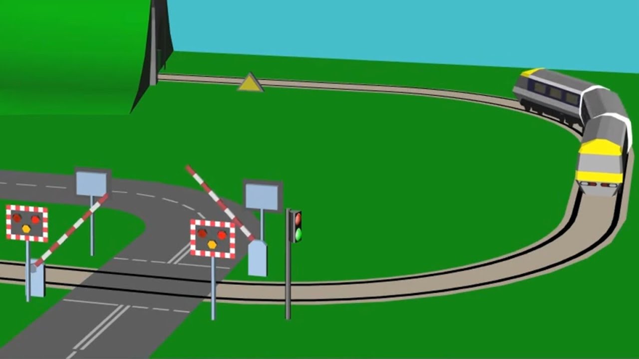 (Flowol 4) UK Level Crossing Simulation - YouTube