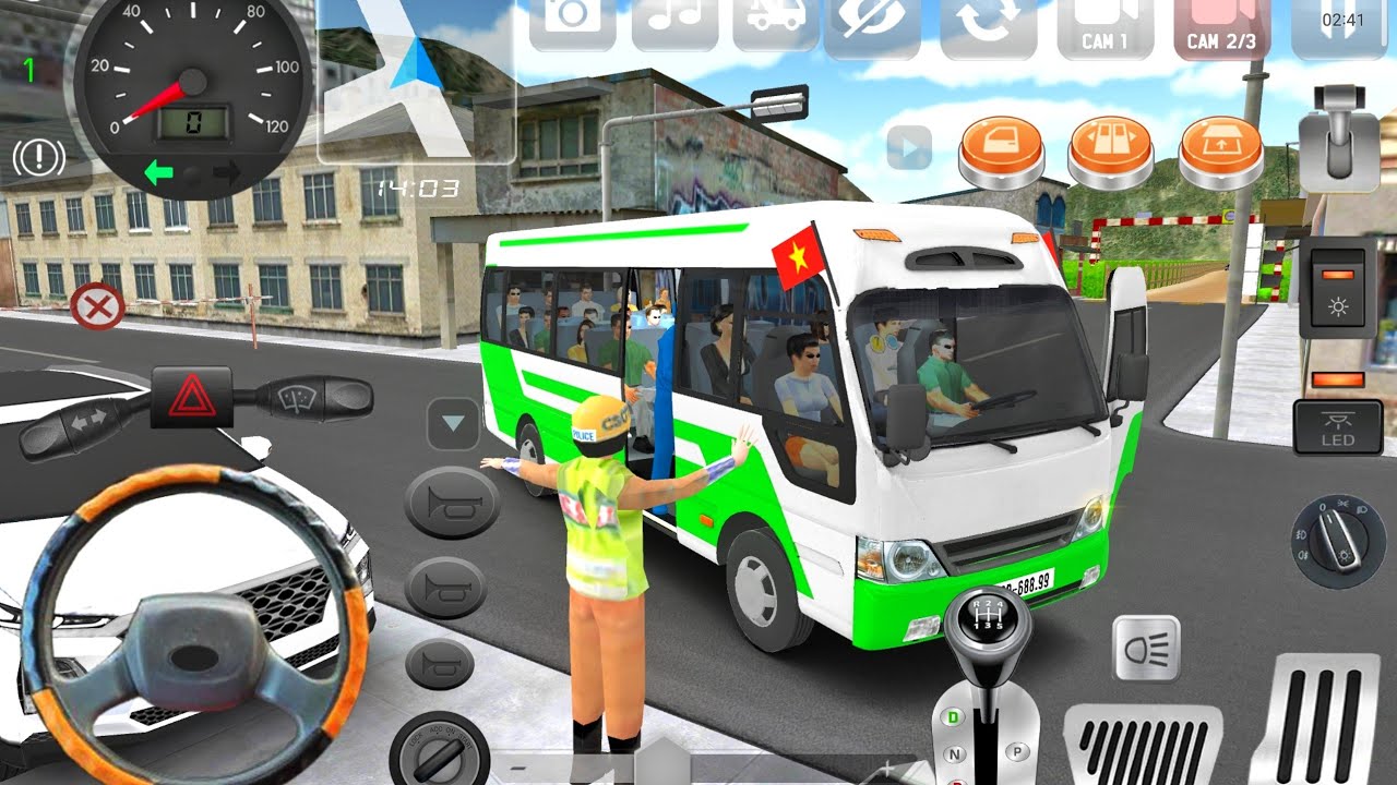 Traffic Police City Minibus Driving Simulator - Bus Game Android ...