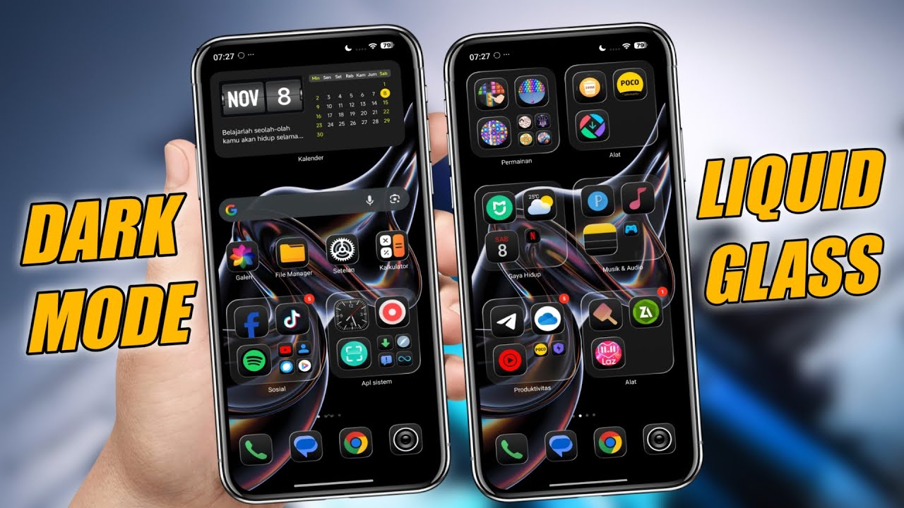 Tema Dark Liquid HyperOS Untuk Xiaomi & POCO - YouTube