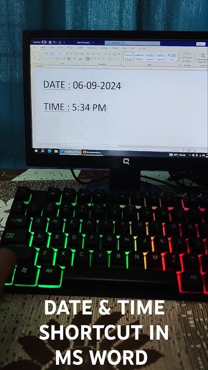How to insert Date & Time in MS Word - YouTube