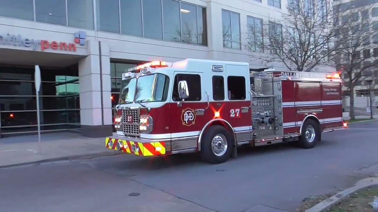 (Dallas Fire Rescue) Engine 27 responding - YouTube