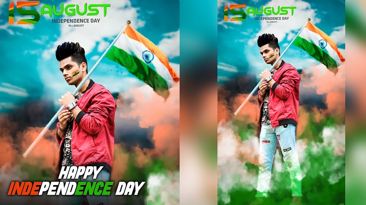 15 August Photo Editing in Picsart & Snapseed || Independence Day photo ...