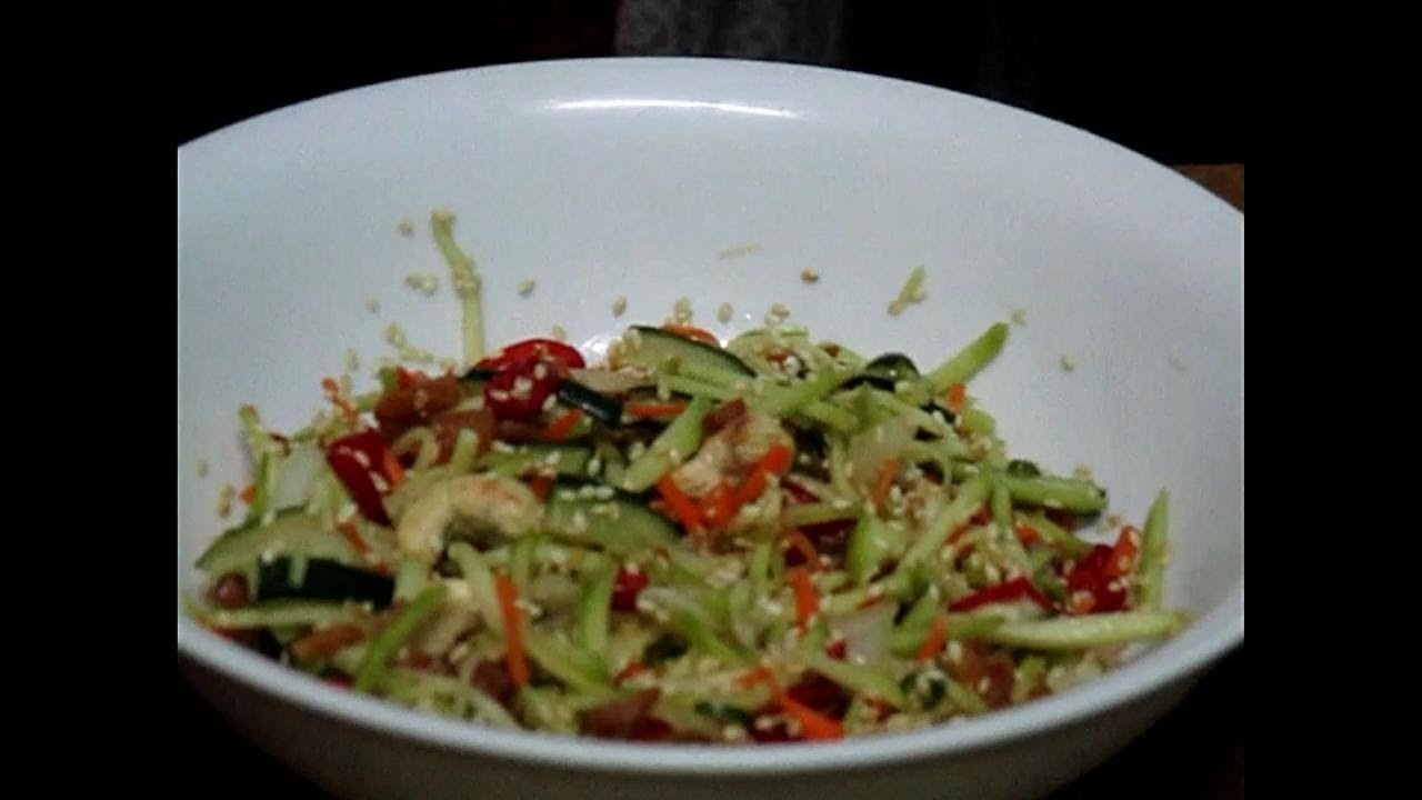KERABU MANGGA malaysian green mango salad No 15 - YouTube