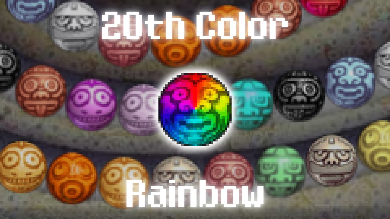 Zuma Deluxe but 20th Rainbow Color! - YouTube