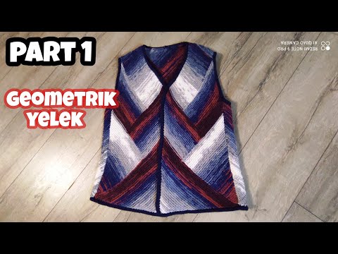 ÇOK İSTENEN GEOMETRİK YELEK ❤️1.bölüm @Örgü #örgümodelleri #örgüyelek #tığişiörgüler