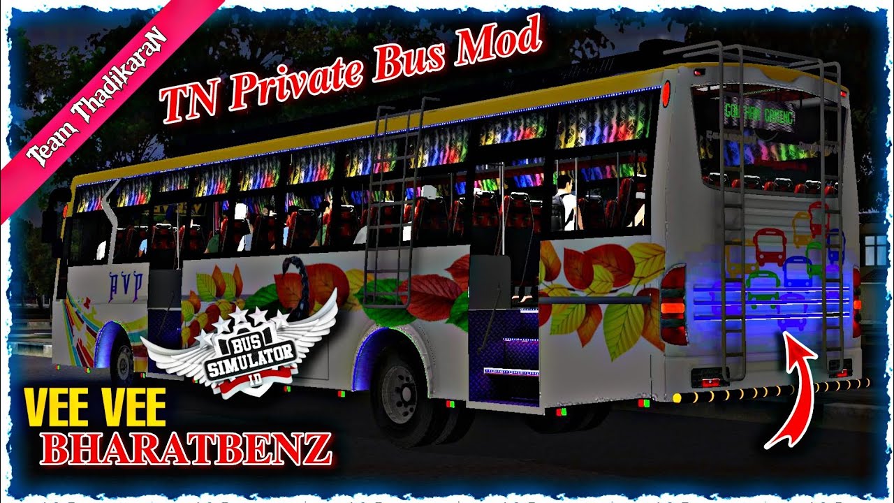 VEE VEE bus mod released for bussid 😍 || TN private bharatbenz bus mod ...