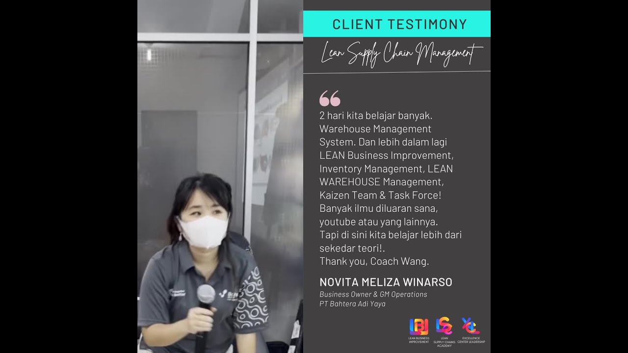 LEAN Supply Chain Management Testimoni 07, Novita Meliza Winarso, PT ...