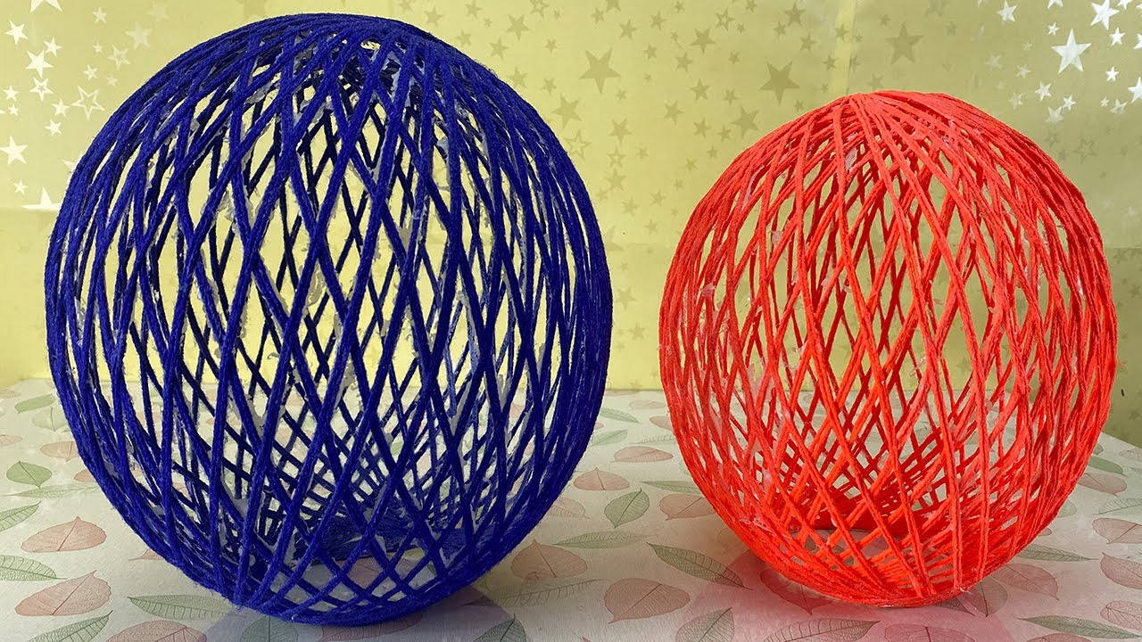 CHANDELIER AND GLUE MADE AT HOME WITH ONLY 10 TL THREAD |Balloon craft ...