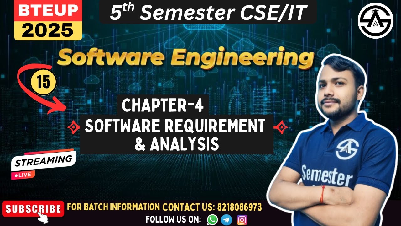 Software Engineering | CSE/IT 5th Semester | Chapter-4 Software Requirement & Analysis - YouTube