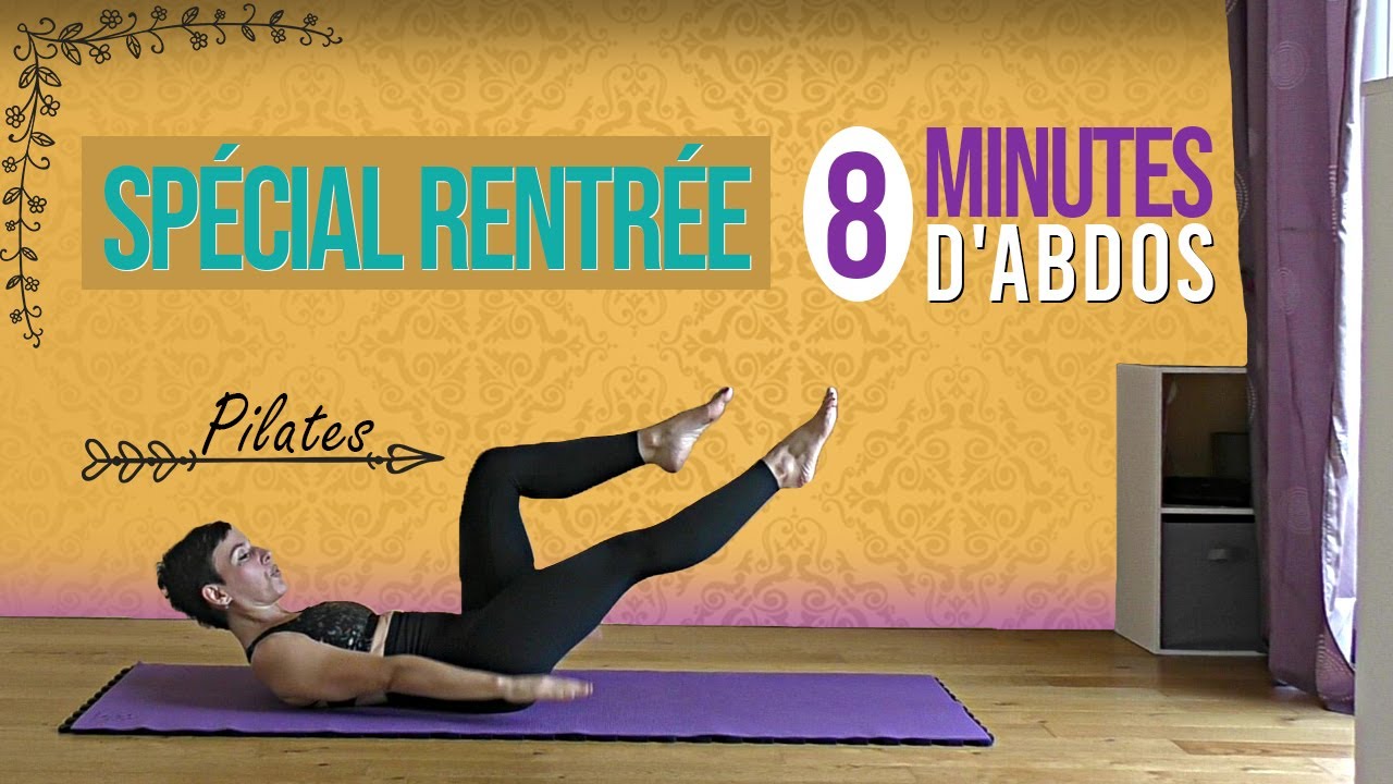 ABDOS PILATES | Spécial rentrée | 8 minutes sans matériel - YouTube