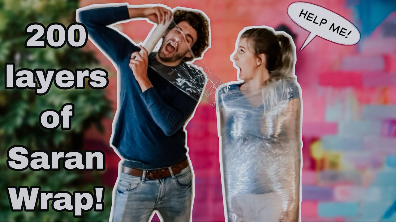 200 layers of Saran Wrap! claustrophobic, dizzy and sick.. - YouTube