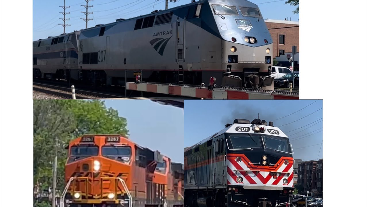 Double Stack Freight 6 DPU’s Westbound #Metra To Aurora & Amtrak CA ...