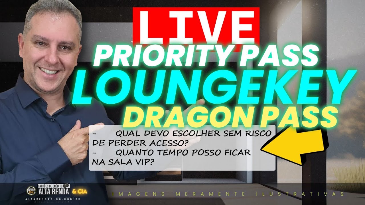 💳LIVE: PRIORITY PASS, LOUNGE KEY E DRAGON PASS! AS SALAS VIP E NOVAS ...