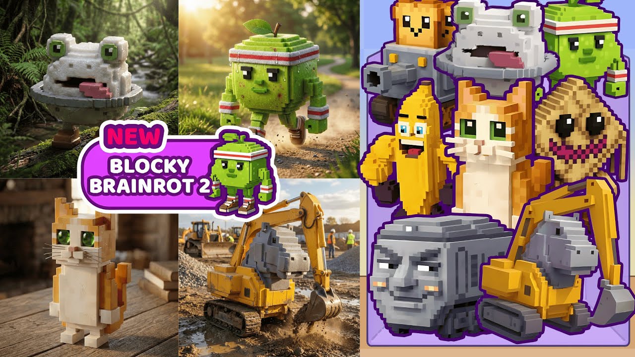 Merge Fellas Blocky Brainrot 2: UNBELIEVABLE New Characters & STRONGEST ...