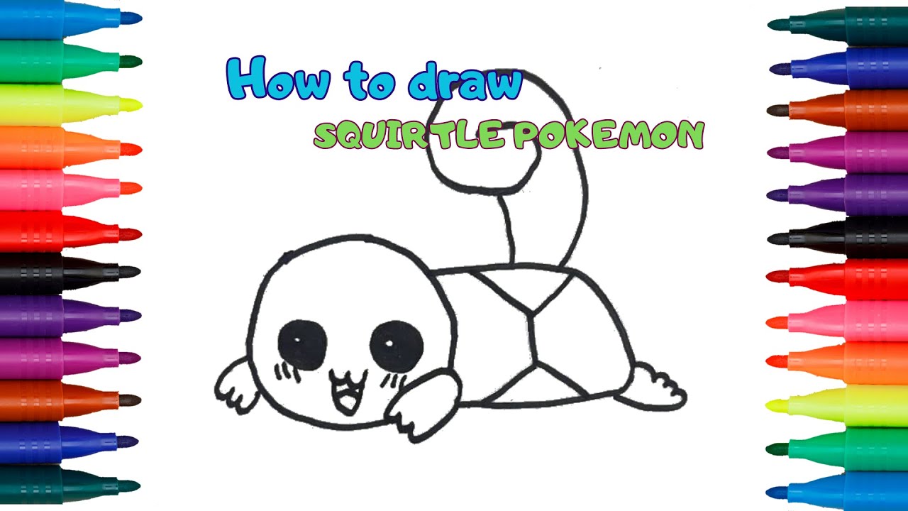 How to Draw Squirtle Pokemon easy step by step |Draw Squirtle from ...