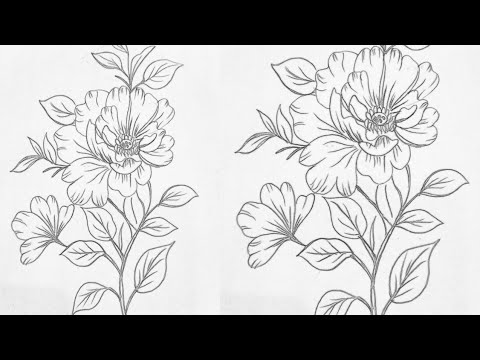How to Draw a Floral designs drawing | Drawing Flowers easy | How to ...
