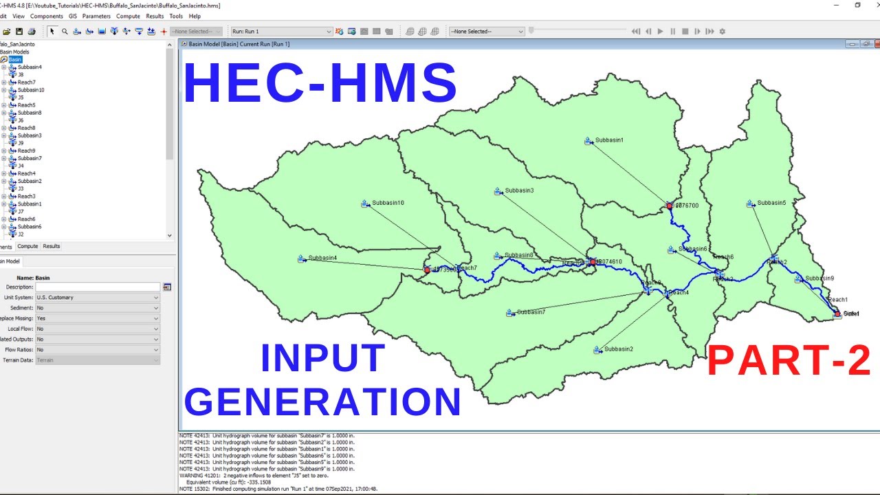 HEC-HMS T2: How To Set Up HEC-HMS Model Directly From DEM Using The ...