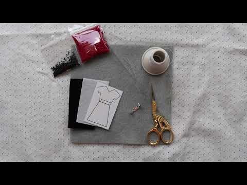 Beaded Red Dress Pin Tutorial - YouTube