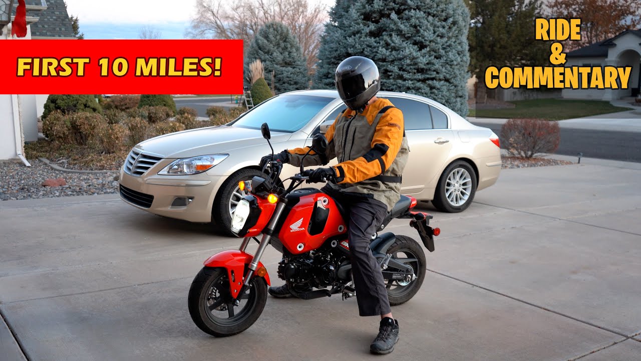New Motorcycle Rider - My First 10 Miles (Honda Grom) - YouTube