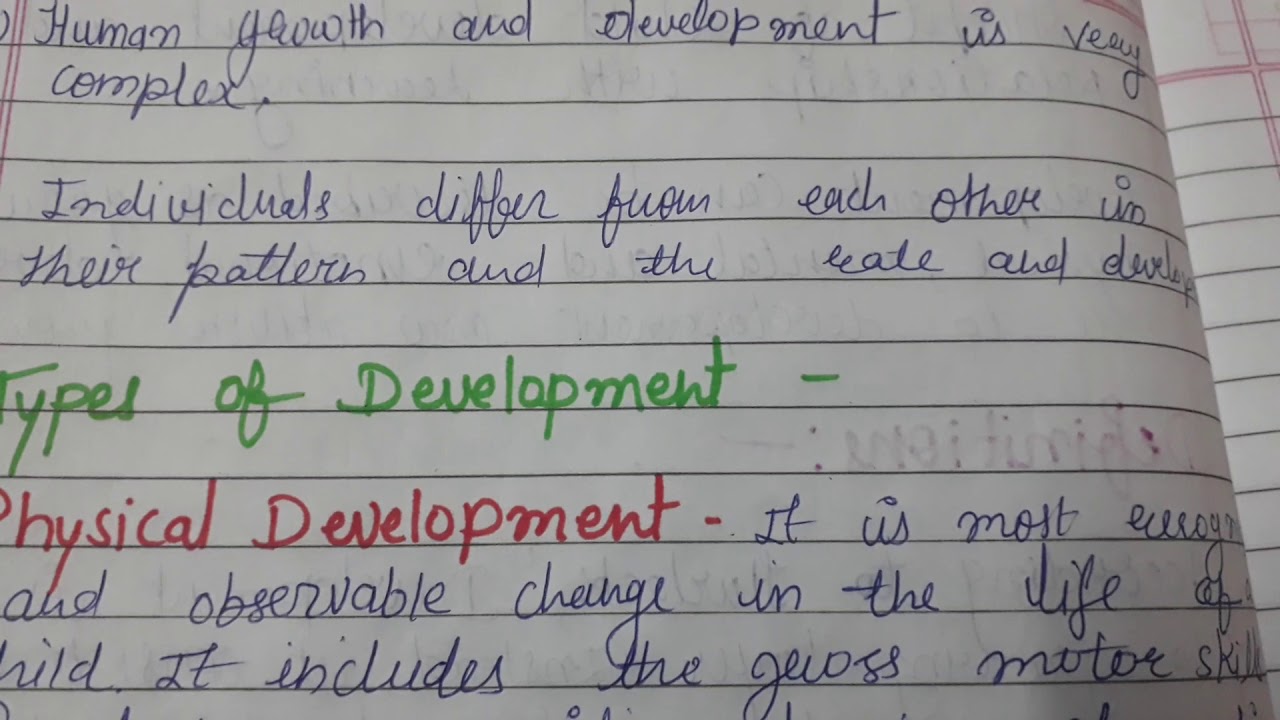 Short notes on concept of child development and its relation with ...