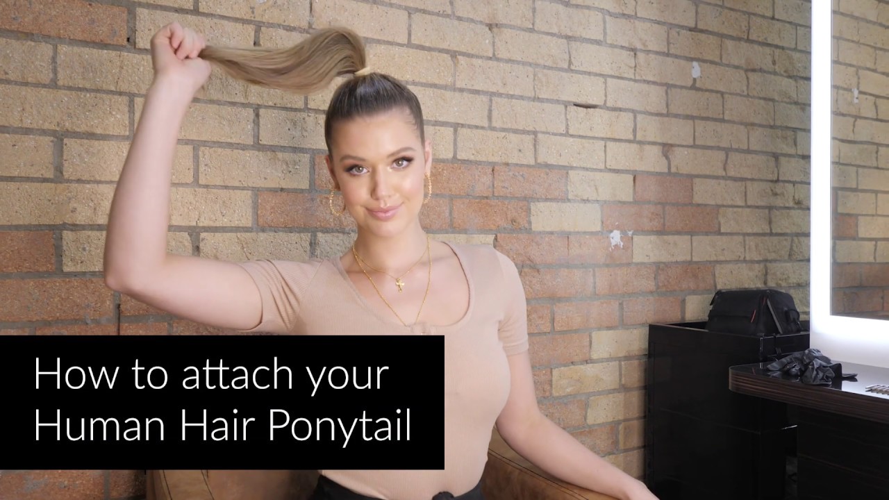 How to attach a Ponytail clip-in - YouTube