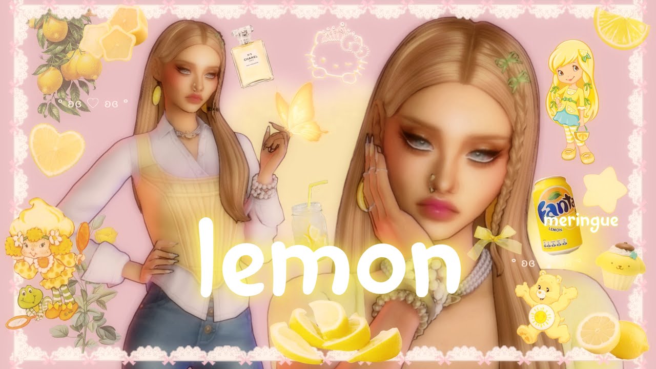 🍋 lemon meringue🍦|| sims 4 cas + cc links ♡ - YouTube
