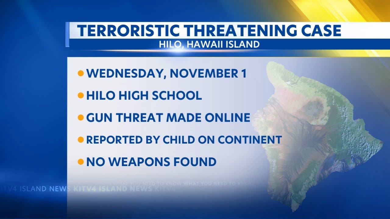 Hilo police investigate a terroristic threatening case involving Hilo High School - YouTube
