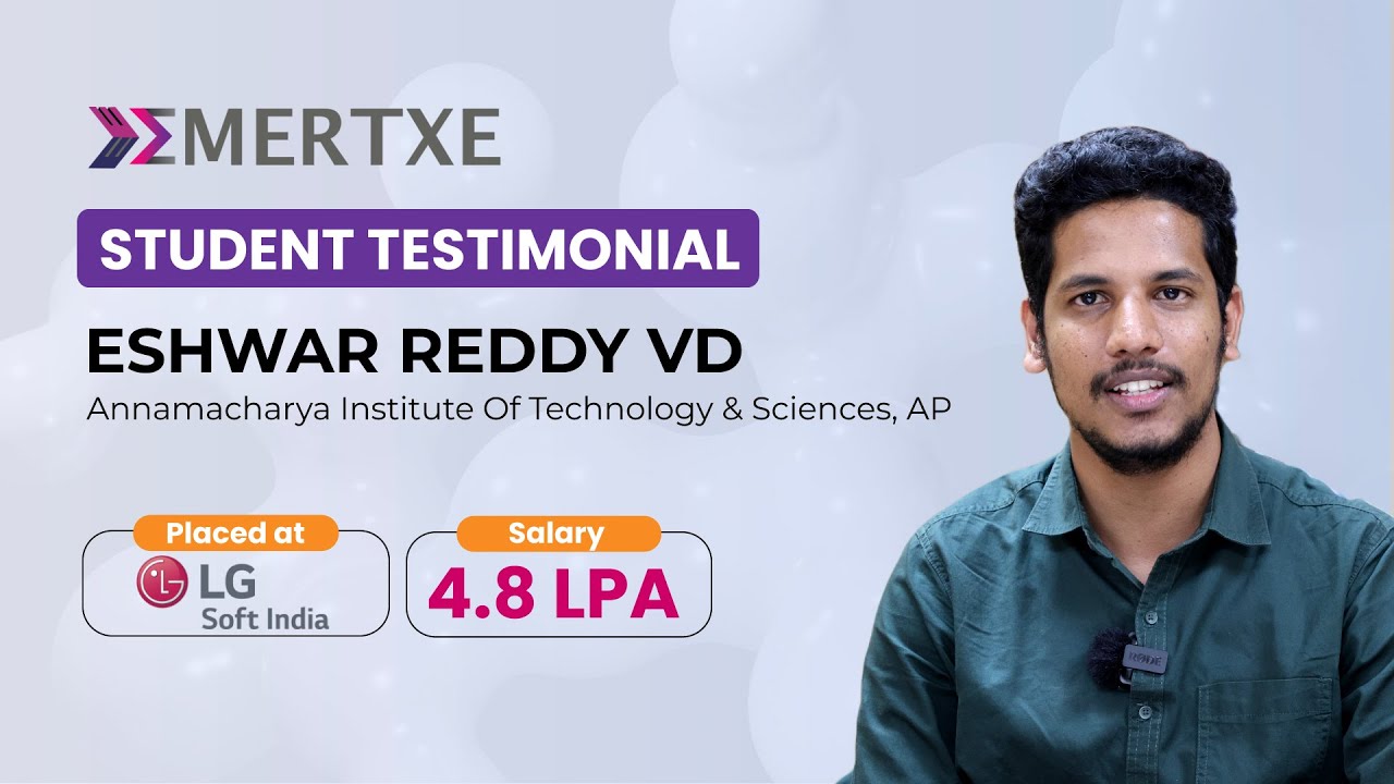 Emertxe Reviews: Eshwar Reddy Placed at LG Soft | Best Training Institute for Embedded Systems ...