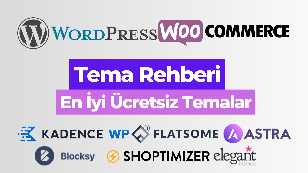 WordPress & WooCommerce için En İyi Temalar - YouTube